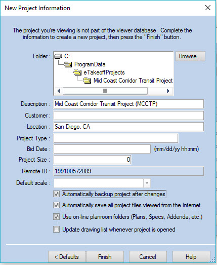 Download Drawings from Dodge Planroom - eTakeoff